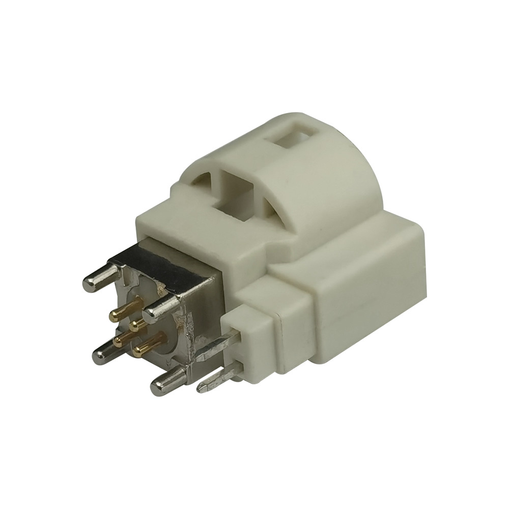 Conector blanco de Pin Coaxial PCB/Panel del color 4+2 del conector de ...