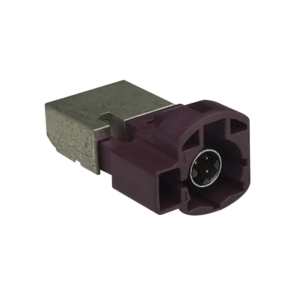 FAKRA HSD conector 4 + 2PIN 90 grados enchufes y conector PCB montaje