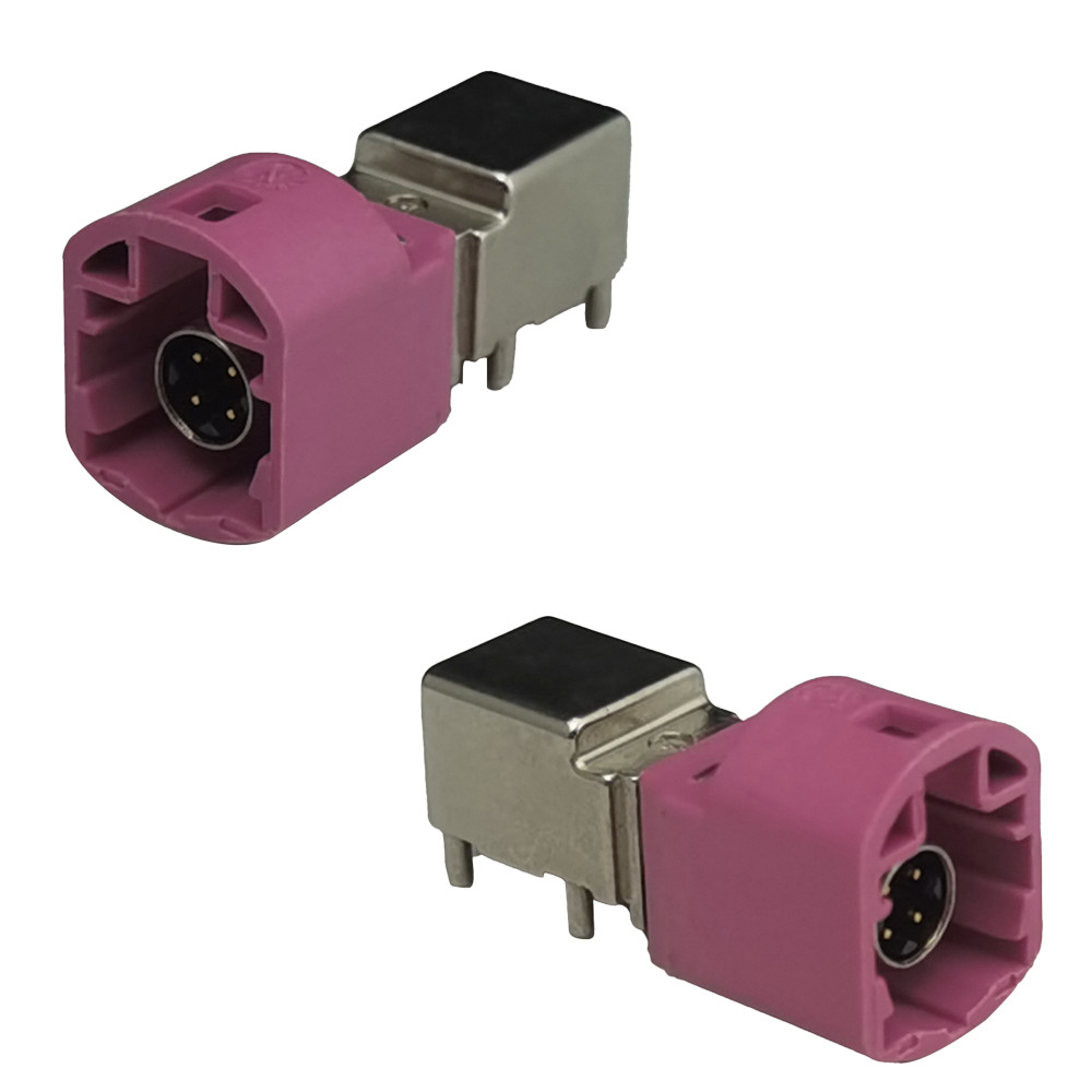 Conector FAKRA HSD 4 pines 90 grados PCB montado en ángulo derecho ...