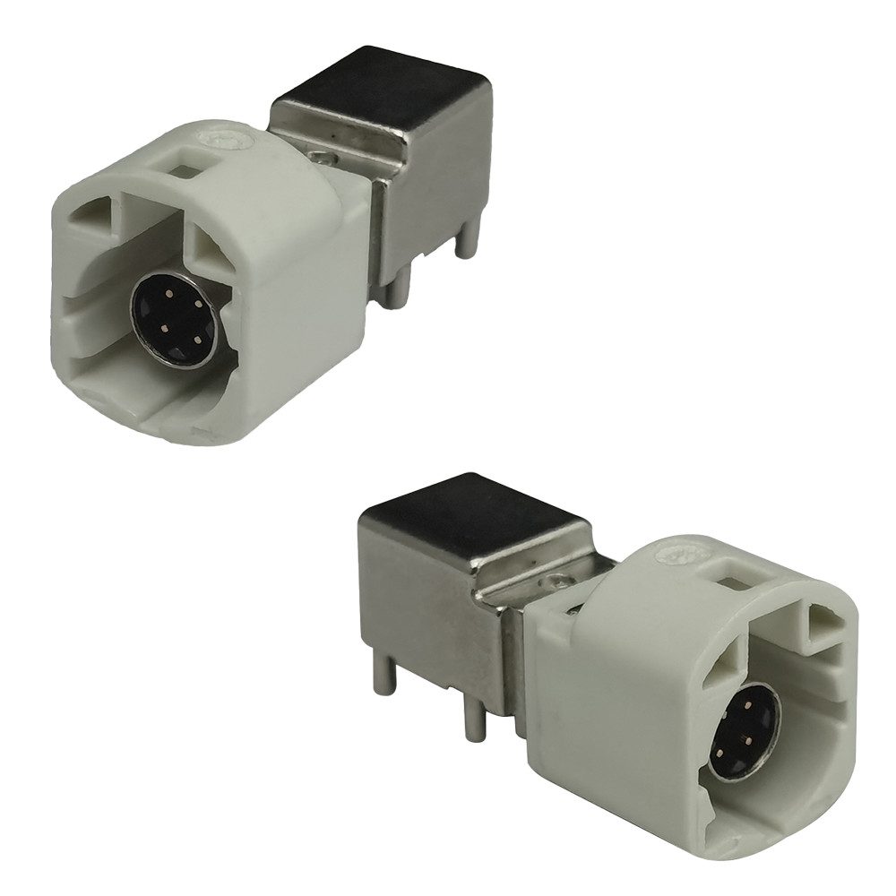 FAKRA HSD conector 4 pin PCB montaje para Benz Audi cámara trasera